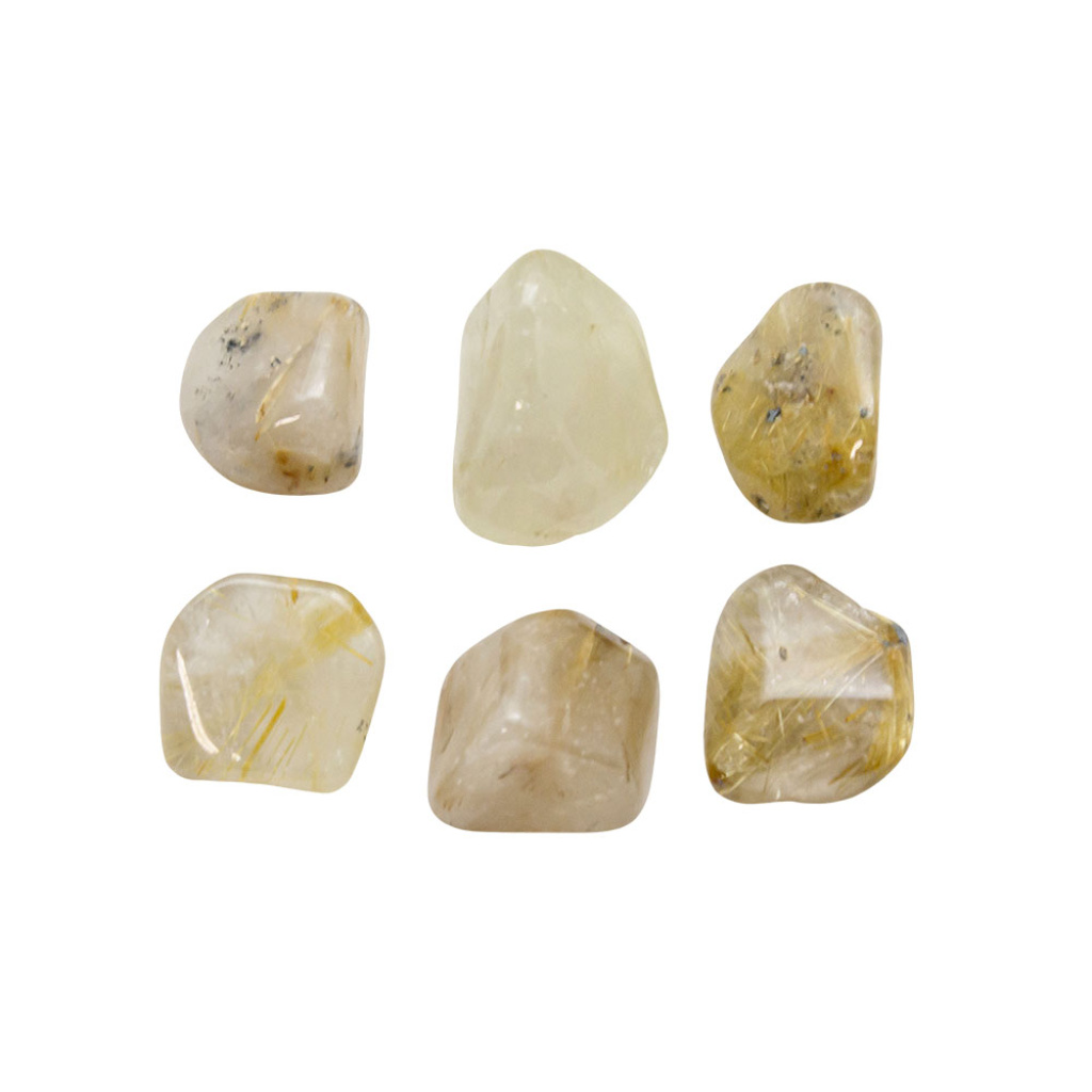 Rutilated Quartz Tumbled Set (Small) - Crystal Vaults