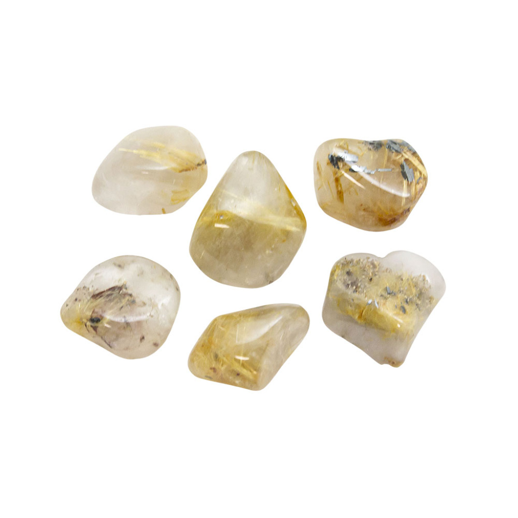 Rutilated Quartz Tumbled Set (Small) - Crystal Vaults