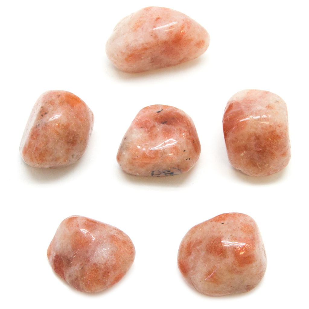 Sunstone Tumbled Set (Medium) - Crystal Vaults