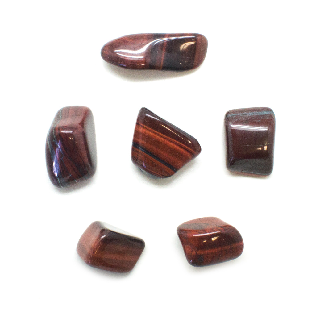 Red Tiger's Eye Tumbled Set (Large) - Crystal Vaults