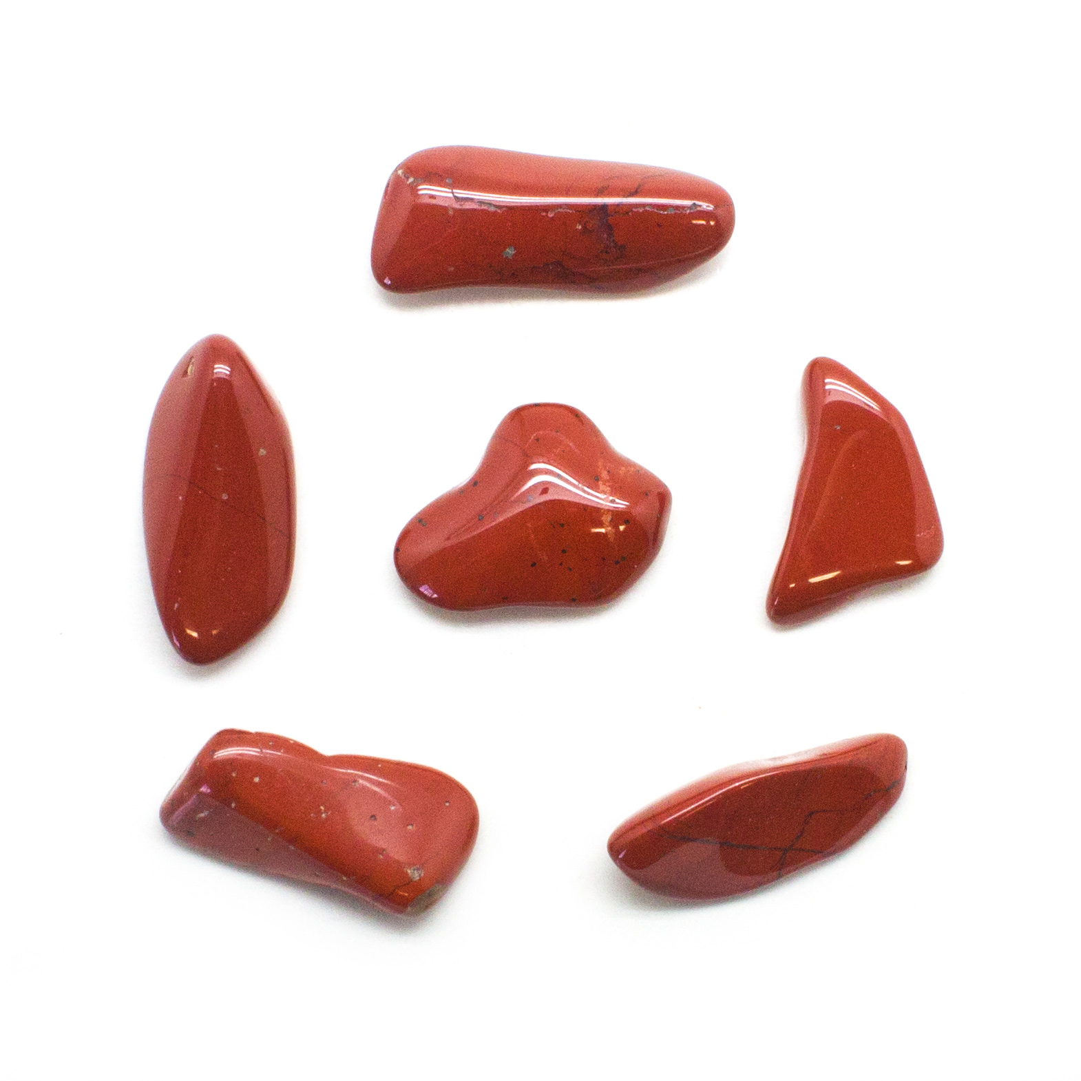 Red Jasper Tumbled Stone Set (Large) - Crystal Vaults