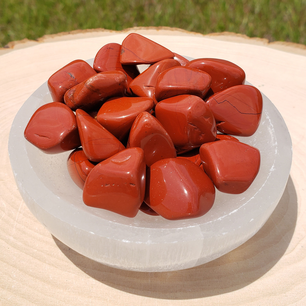 Red Jasper Tumbled Stone Set (Large) - Crystal Vaults