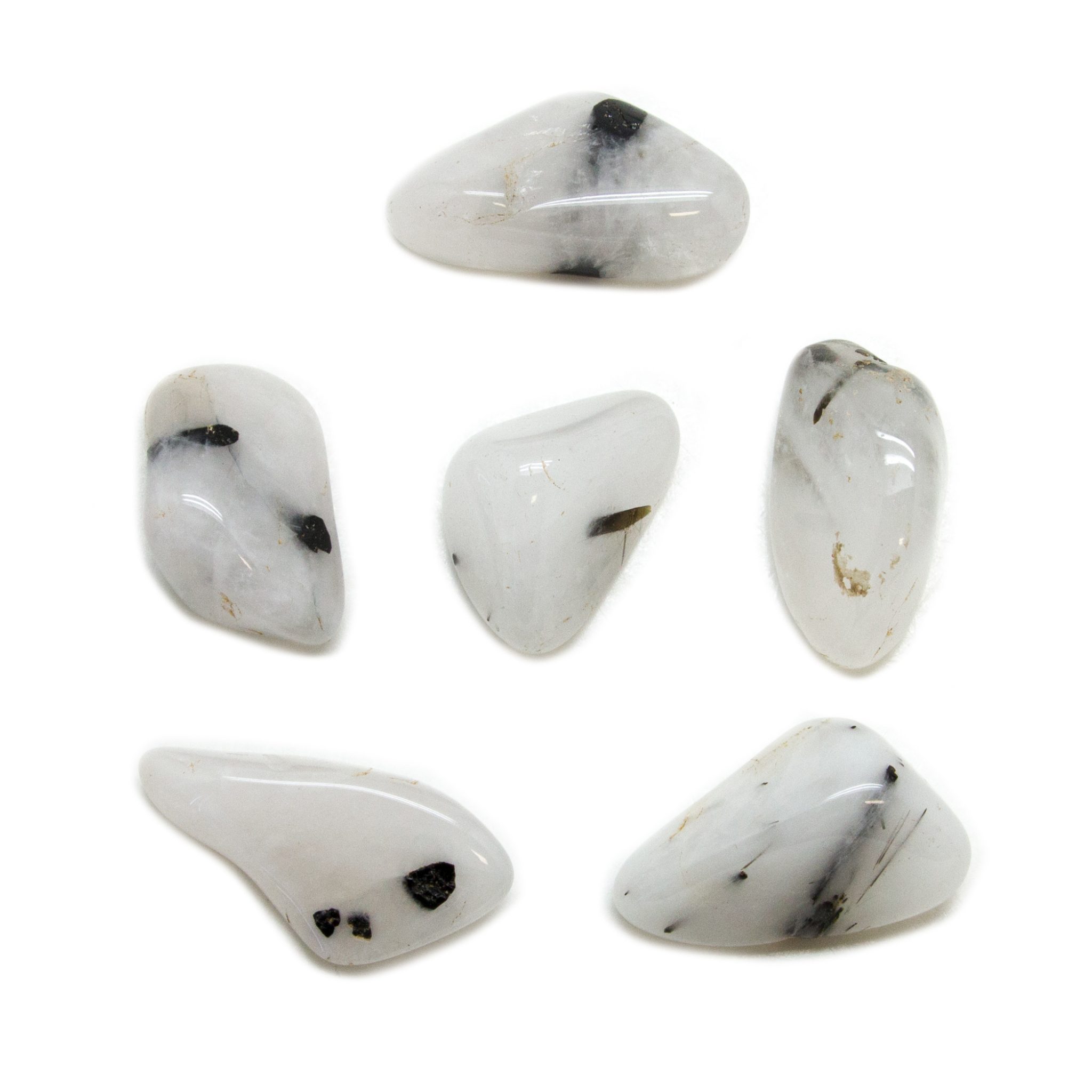 Tourmalinated Quartz Tumbled Stone Set (Extra Large) - Crystal Vaults