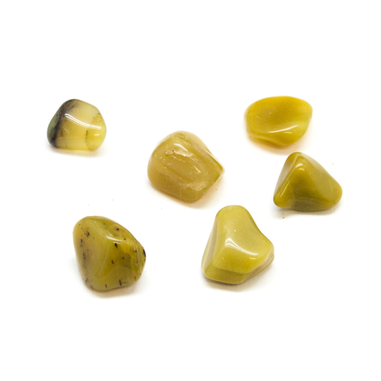 Olive Opal Tumbled Stone Set (Medium) - Crystal Vaults