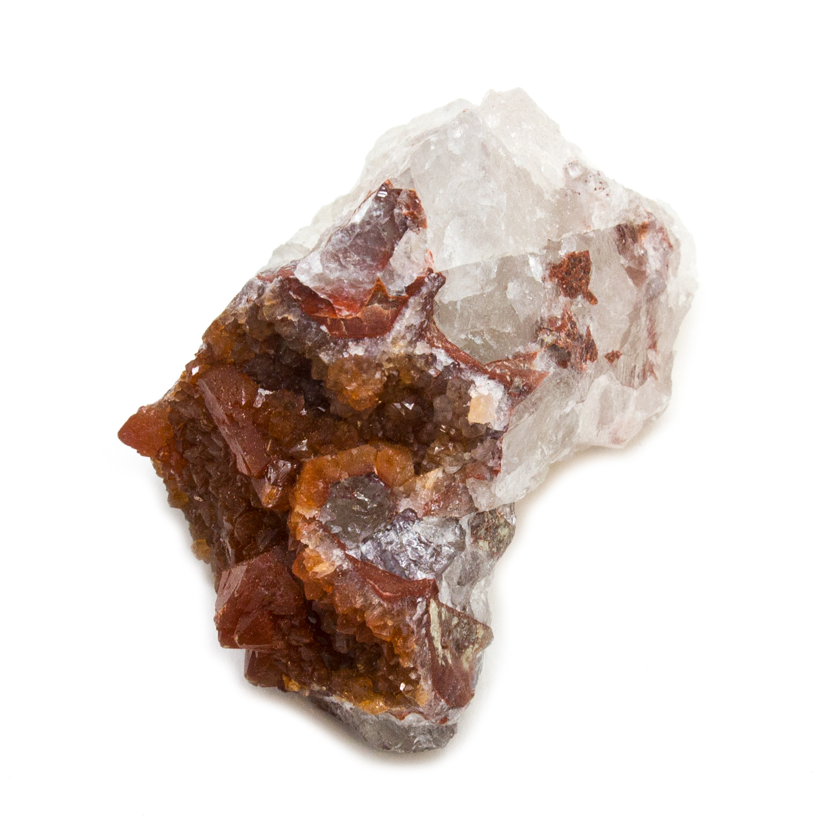 Red Quartz Cluster - Crystal Vaults