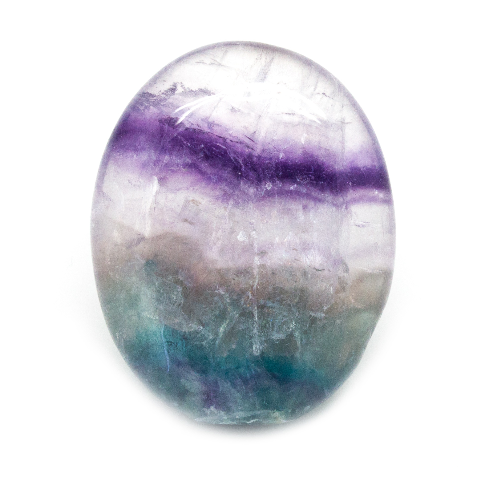 Fluorite Palm Stone (Medium) - Crystal Vaults