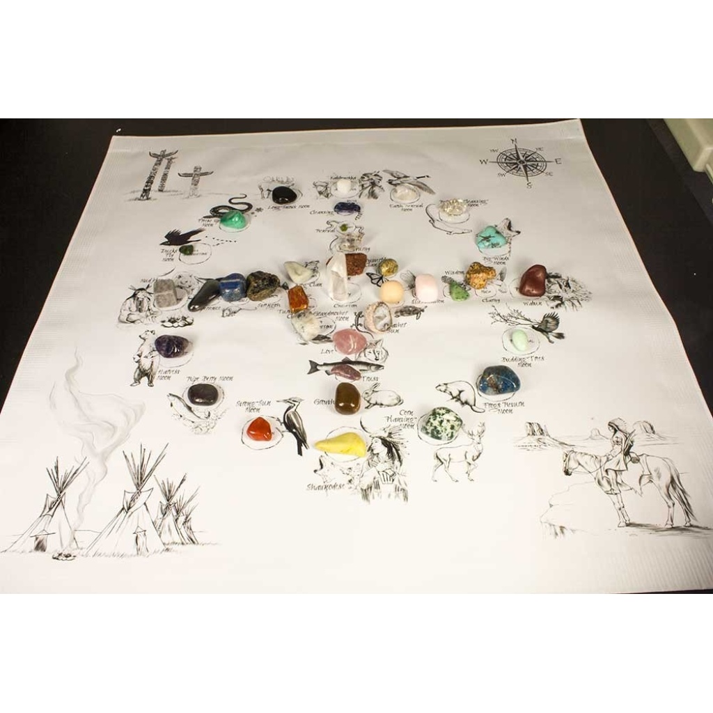 Medicine Wheel Background White - Crystal Vaults