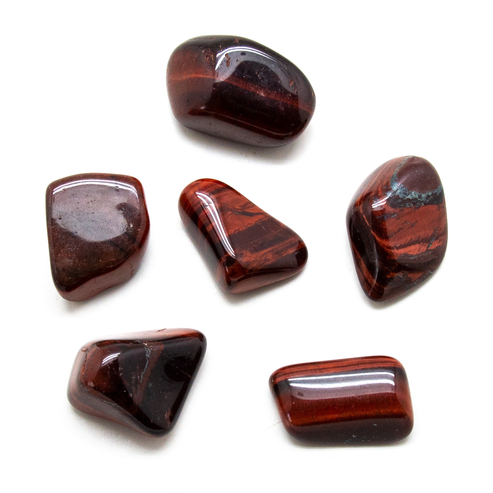 Red Tiger's Eye Tumbled Stone Set (Extra Large) - Crystal Vaults