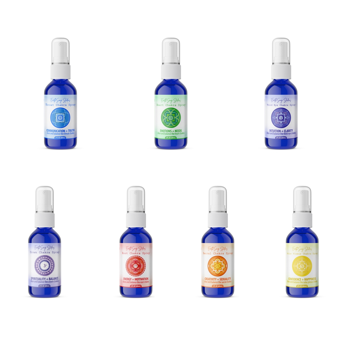 Chakra Balancing Spray Set - Crystal Vaults