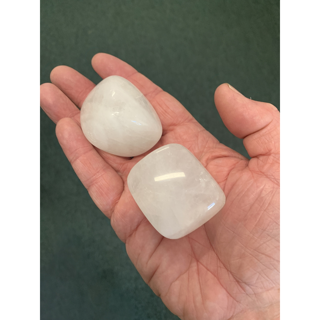 Pair of Quartz Meditation Stones - Crystal Vaults