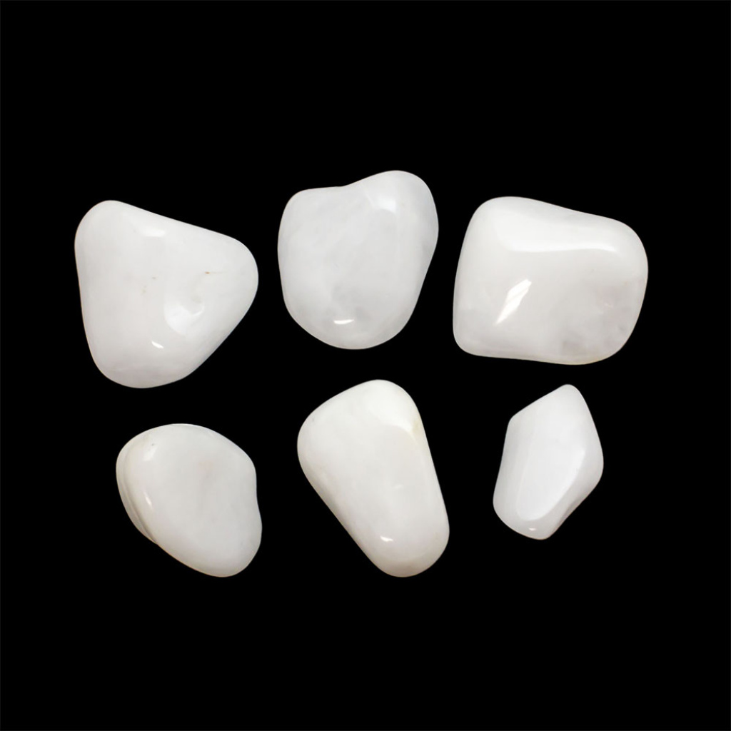 Snow Quartz Tumbled Set (Large) - Crystal Vaults