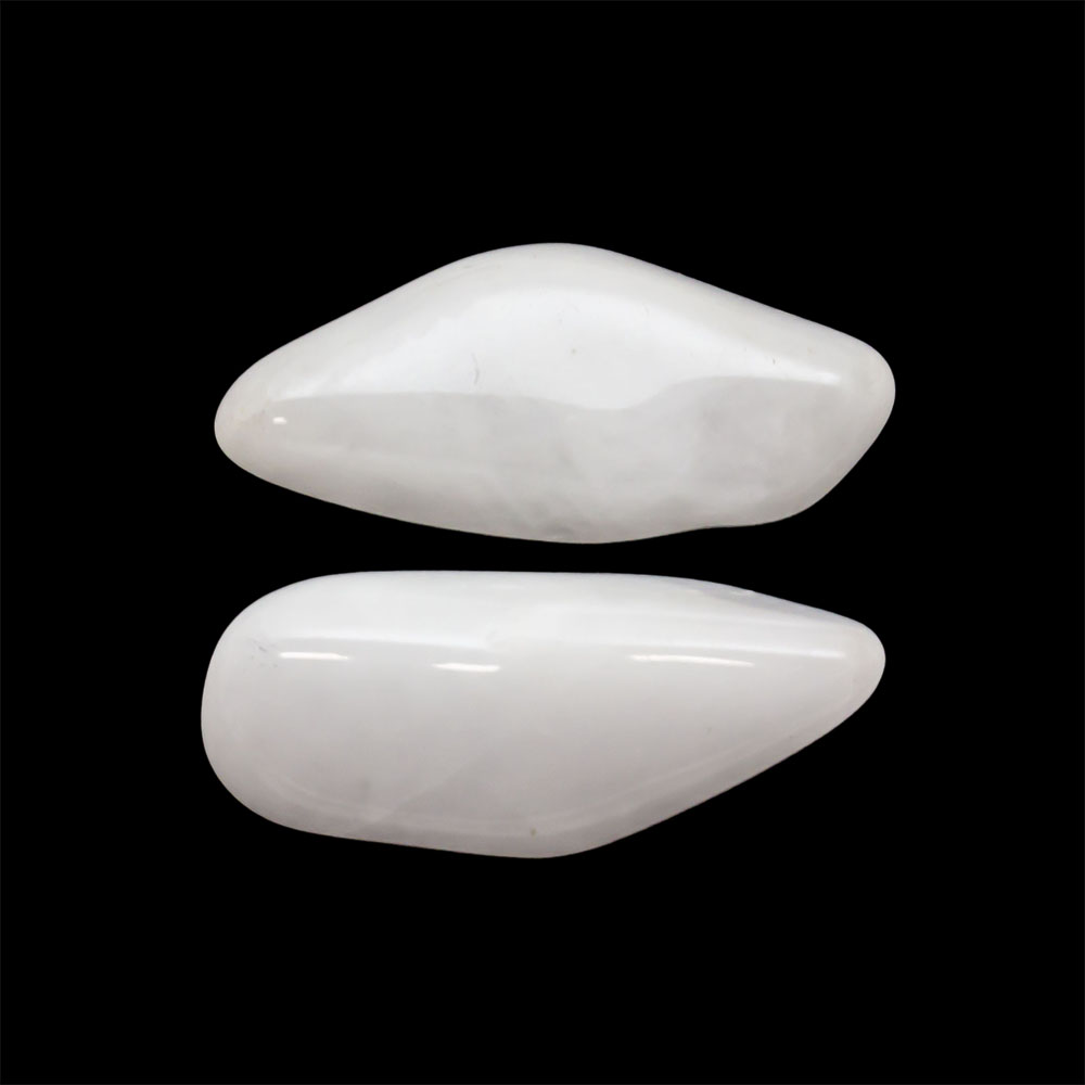 Snow Quartz Aura Pair (Small) - Crystal Vaults