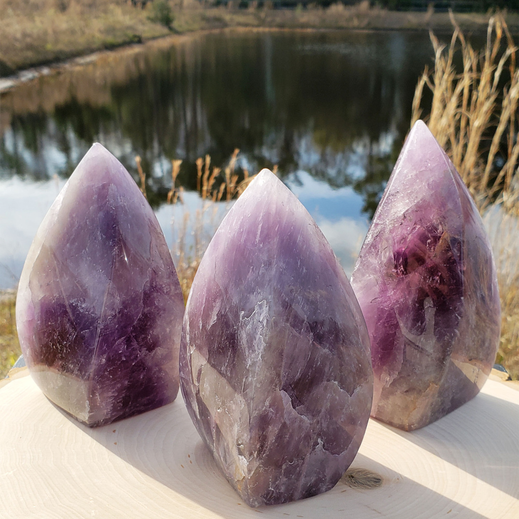 Violet Flame Amethyst Flame - Crystal Vaults