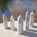 Angel Aura Howlite Point - Crystal Vaults