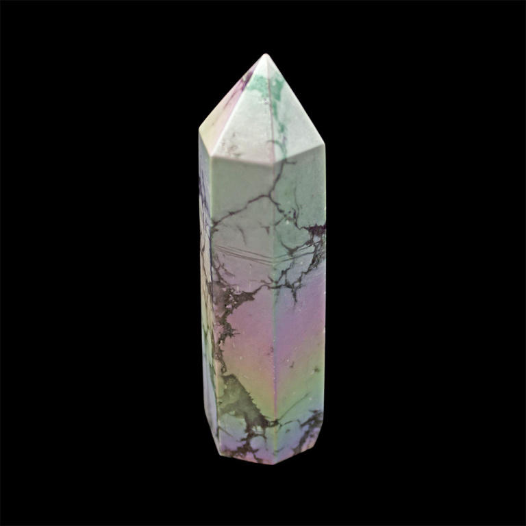 Angel Aura Howlite Point - Crystal Vaults
