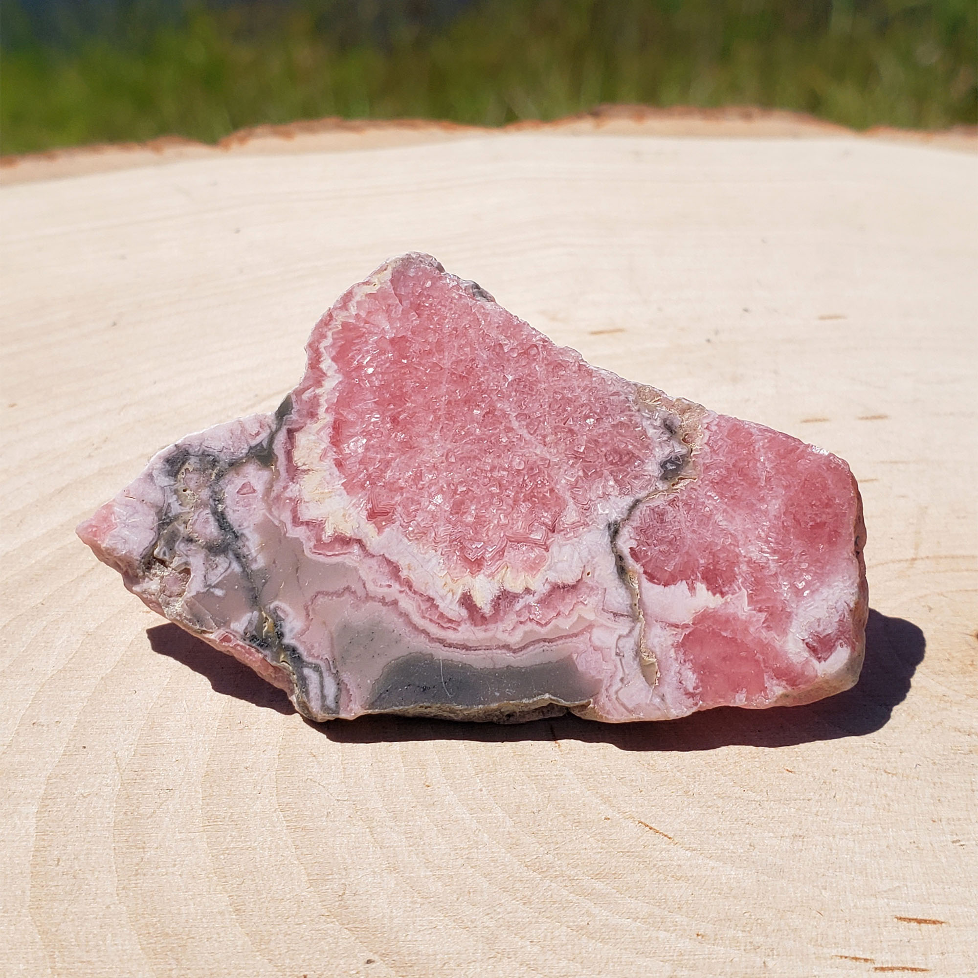 Polished Rhodochrosite Slab - Crystal Vaults
