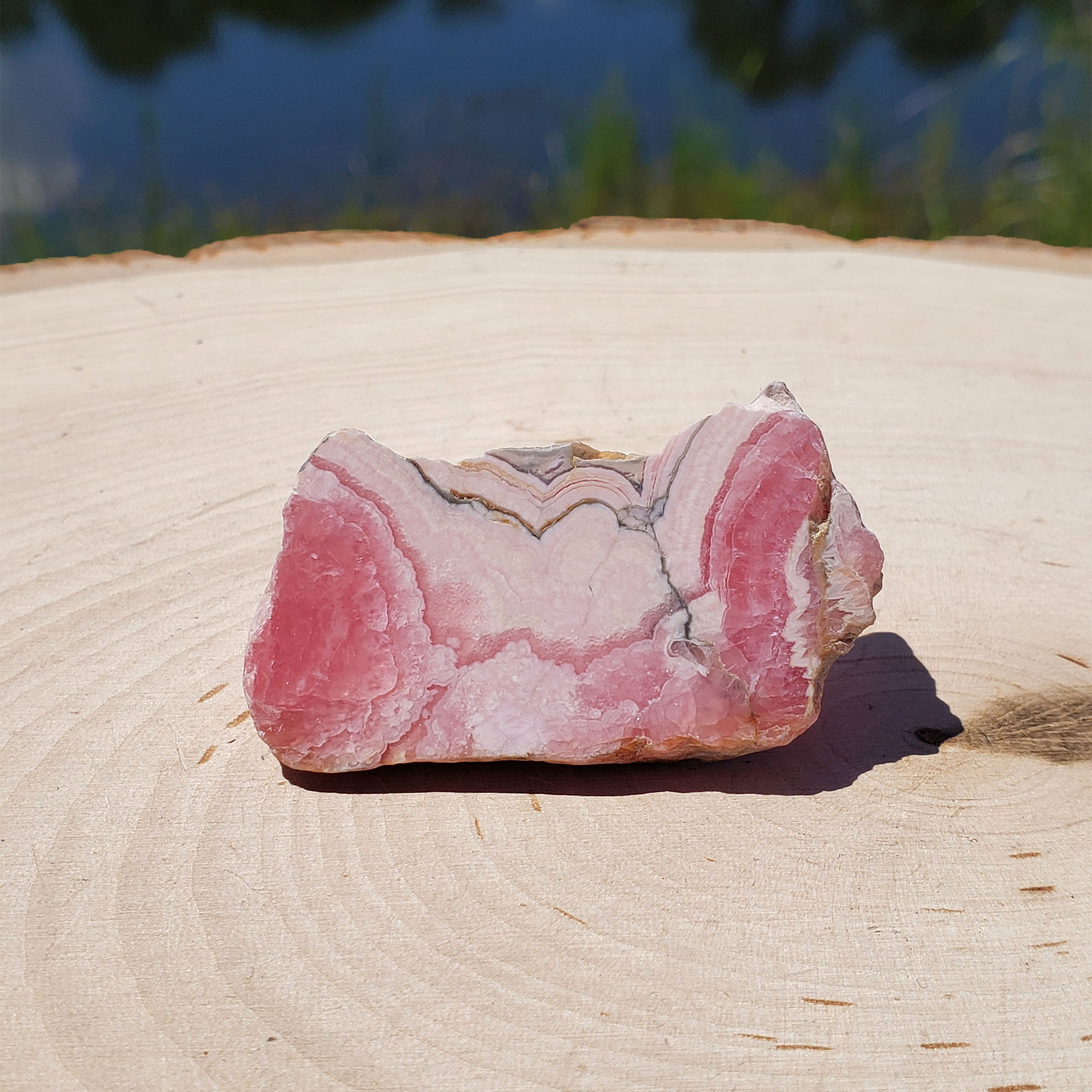 Polished Rhodochrosite Slab - Crystal Vaults