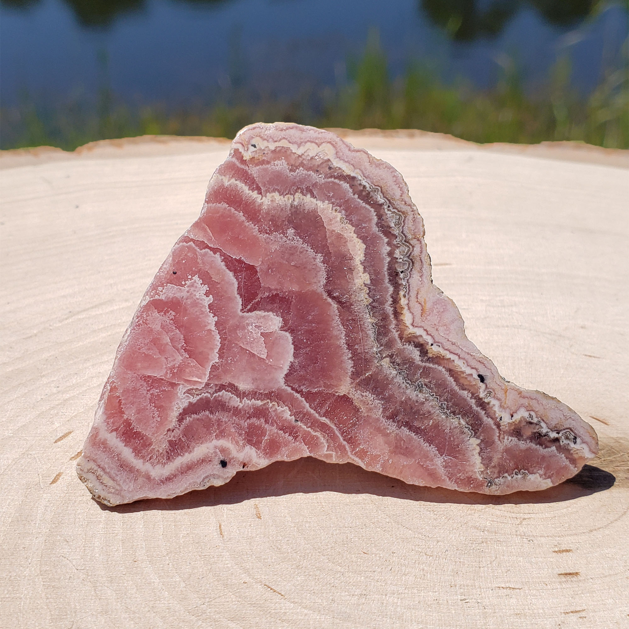 Polished Rhodochrosite Slab - Crystal Vaults