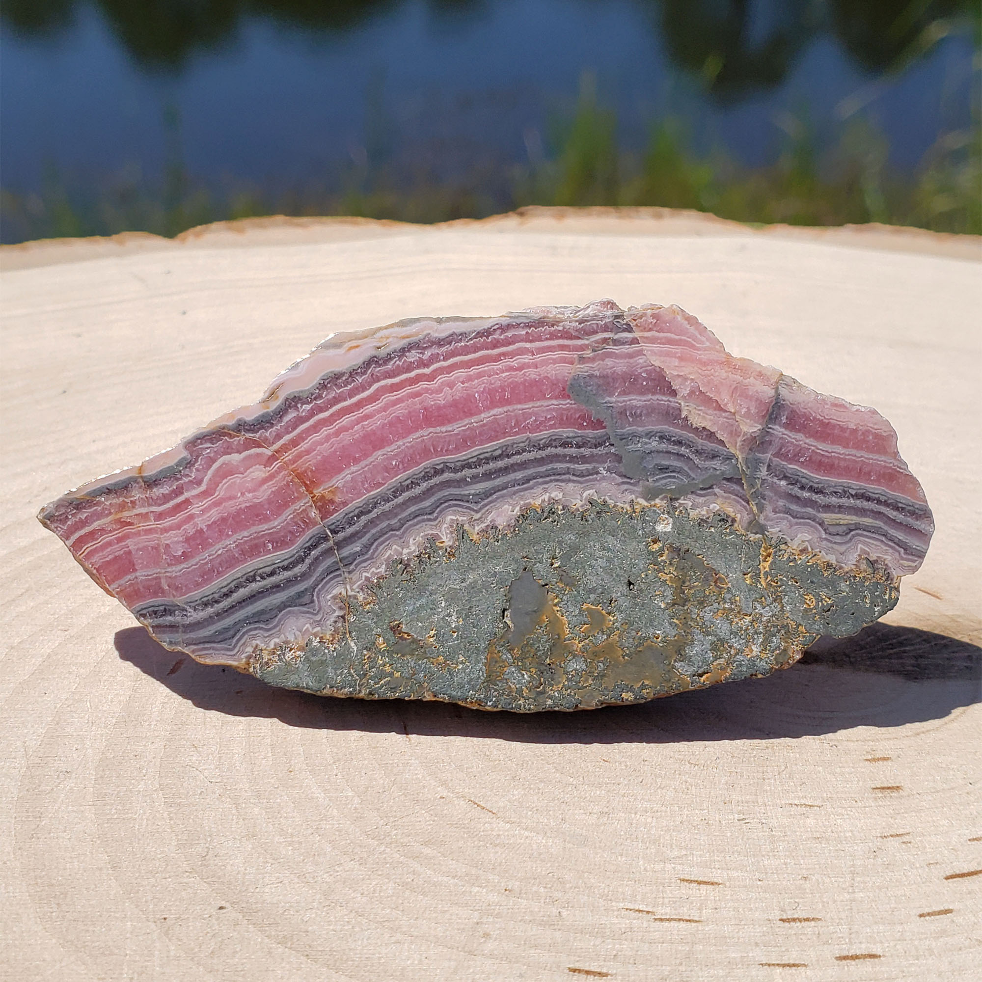 Polished Rhodochrosite Slab - Crystal Vaults