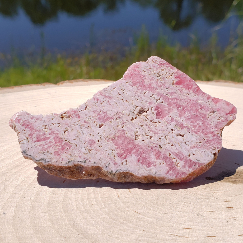 Polished Rhodochrosite Slab - Crystal Vaults