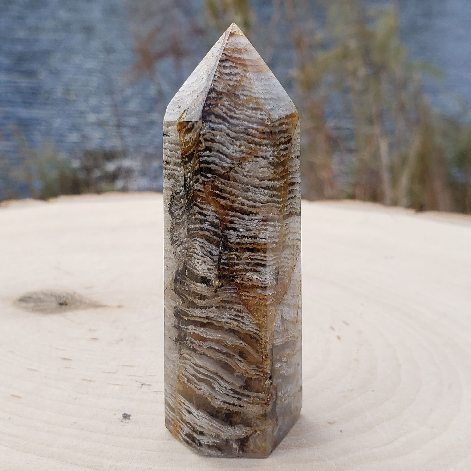 Thousand Layer Quartz Point - Crystal Vaults
