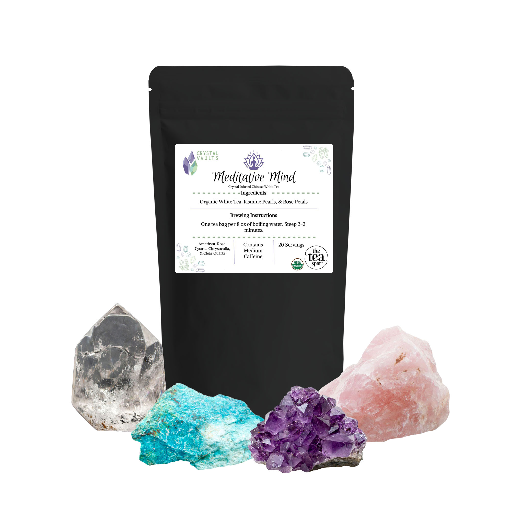 “Meditative Mind” An Enchanted, Crystal Infused Tea - Crystal Vaults