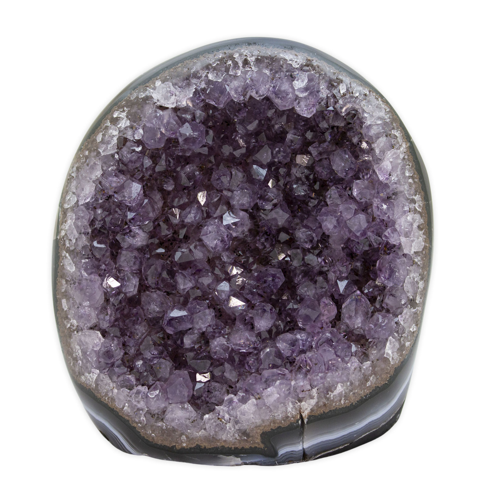 Rainbow Jasper & Amethyst Display Piece - Crystal Vaults