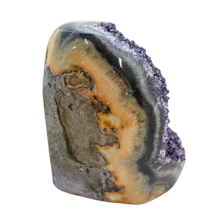 Rainbow Jasper & Amethyst Display Piece - Crystal Vaults
