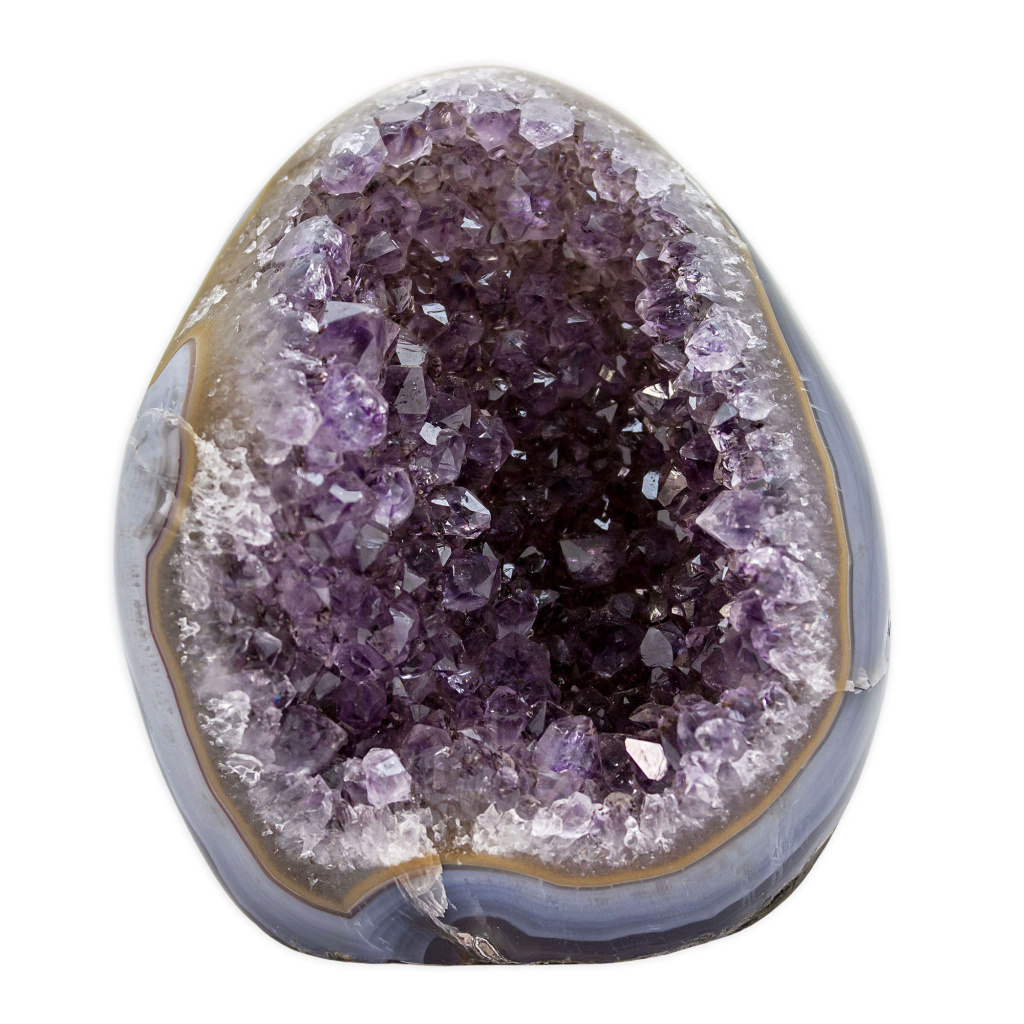 Rainbow Jasper & Amethyst Display Piece - Crystal Vaults