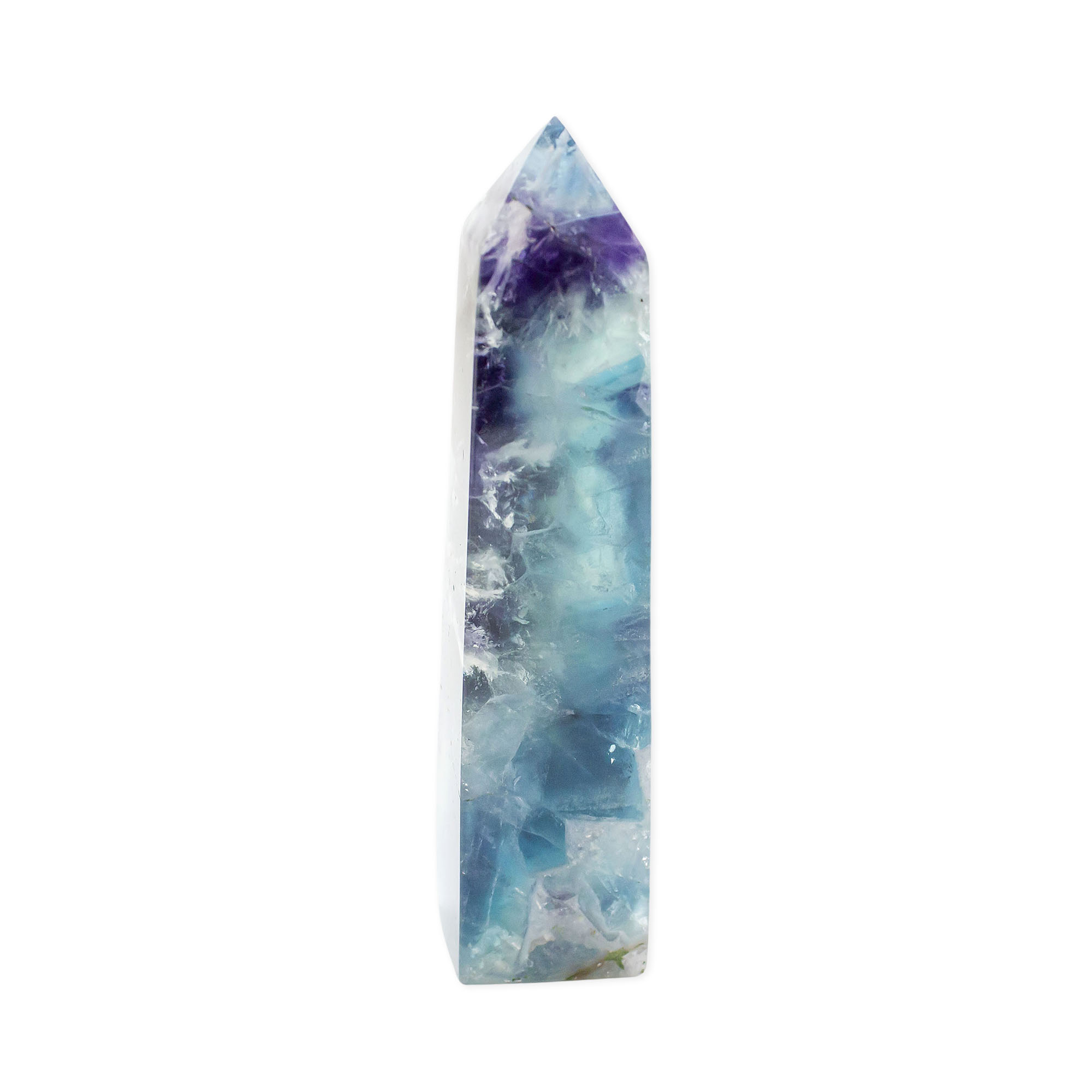 Feather Fluorite Point - Crystal Vaults