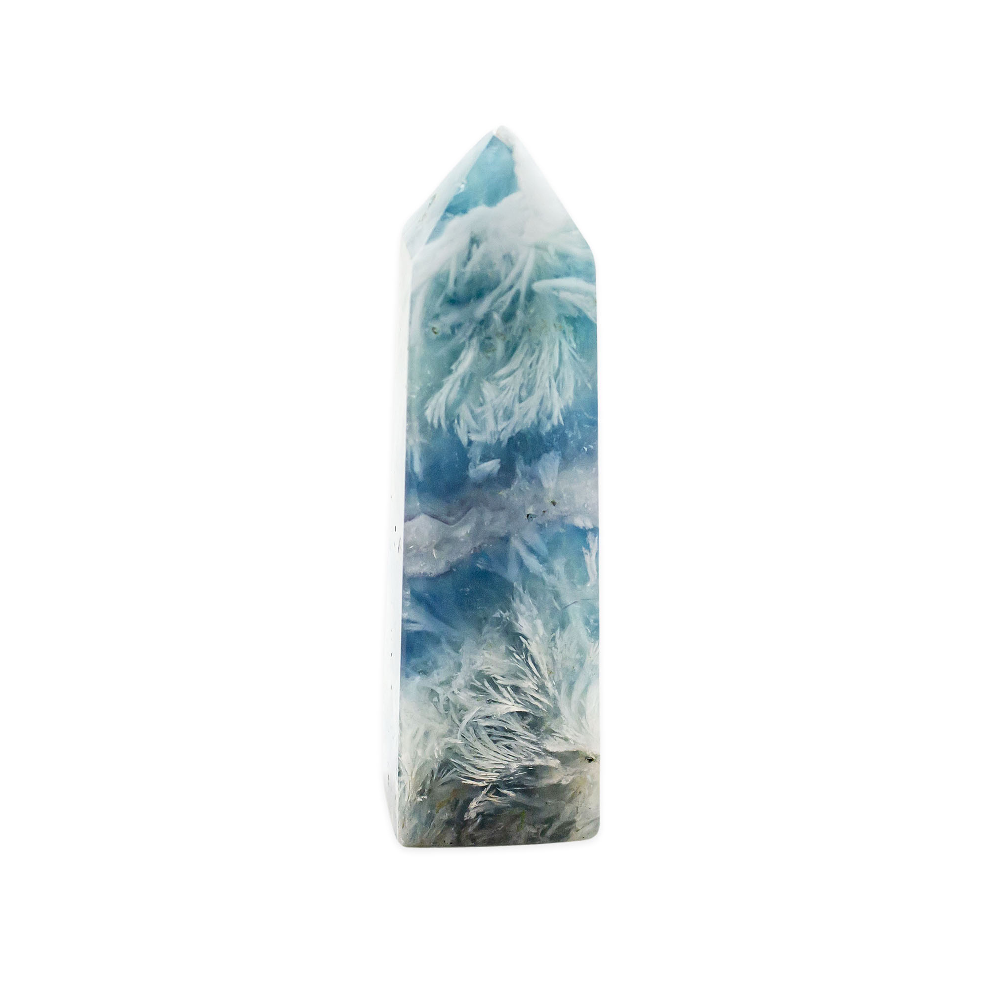 Feather Fluorite Point - Crystal Vaults