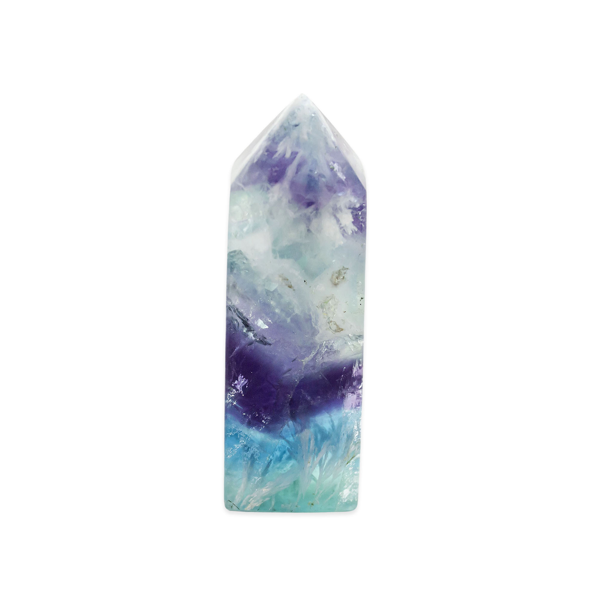 Feather Fluorite Point - Crystal Vaults