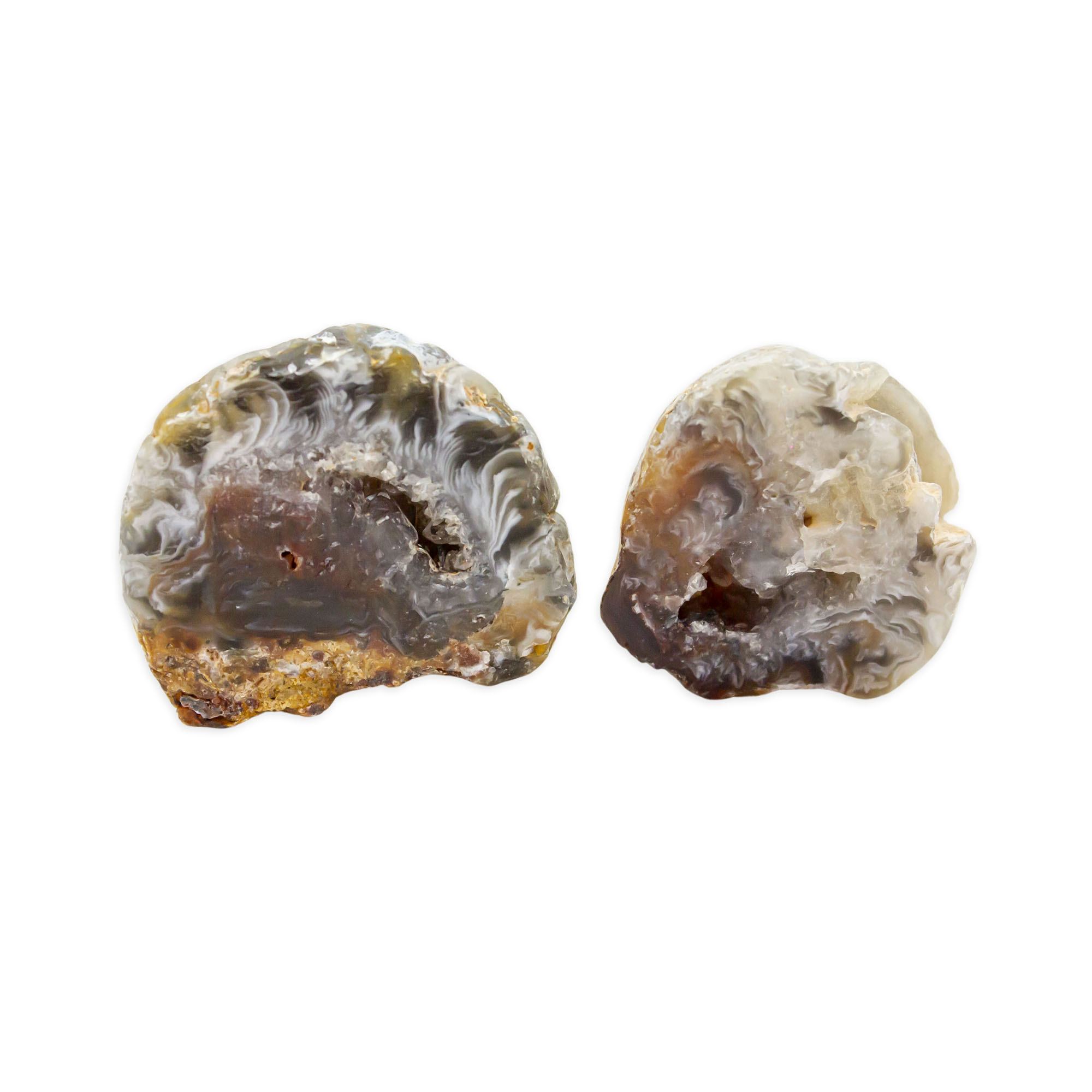 Perfectly Imperfect - Druzy Agate Geode Pair - Crystal Vaults