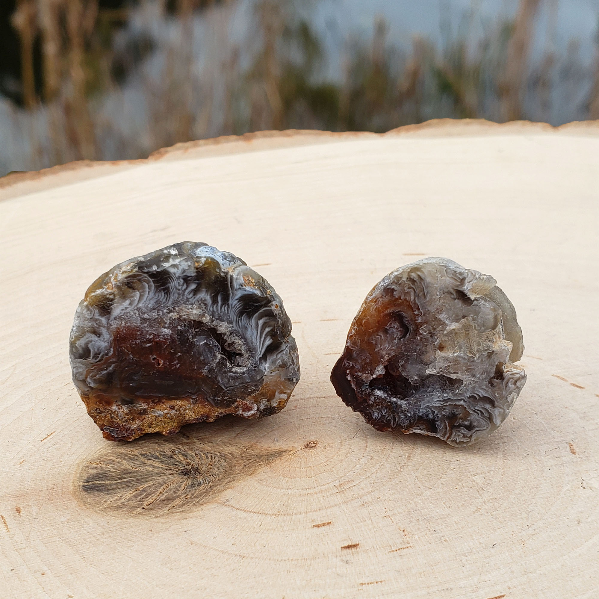 Perfectly Imperfect - Druzy Agate Geode Pair - Crystal Vaults