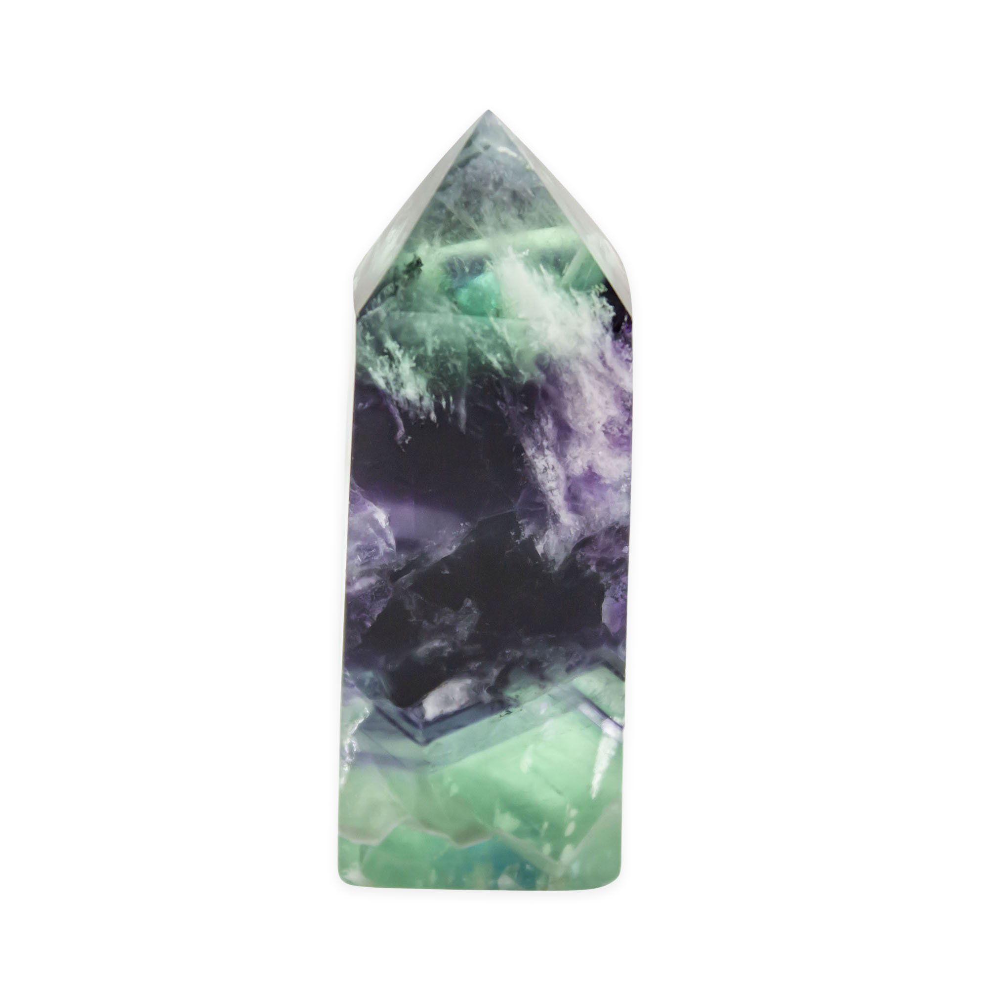 Feather Fluorite Point - Crystal Vaults