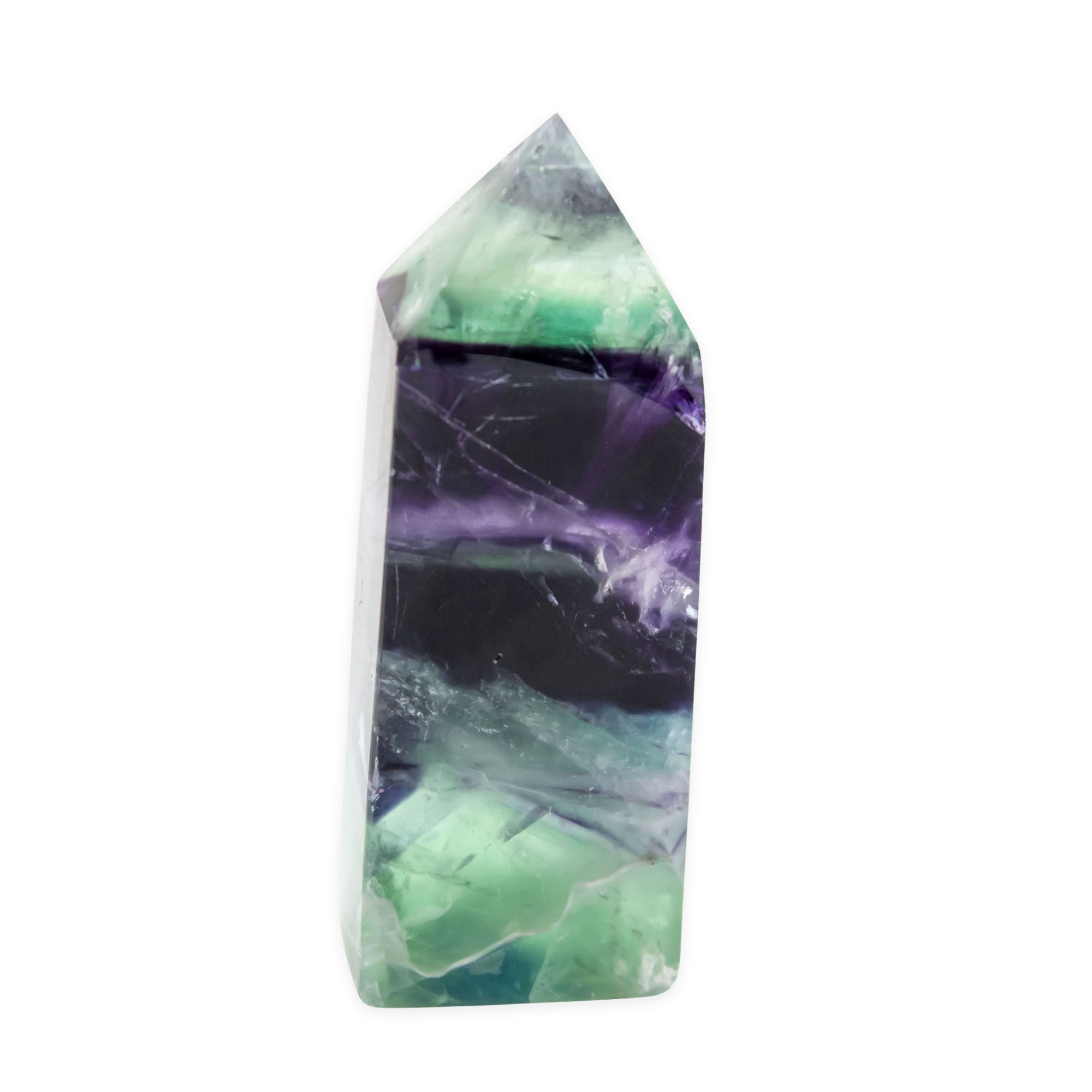 Feather Fluorite Point - Crystal Vaults