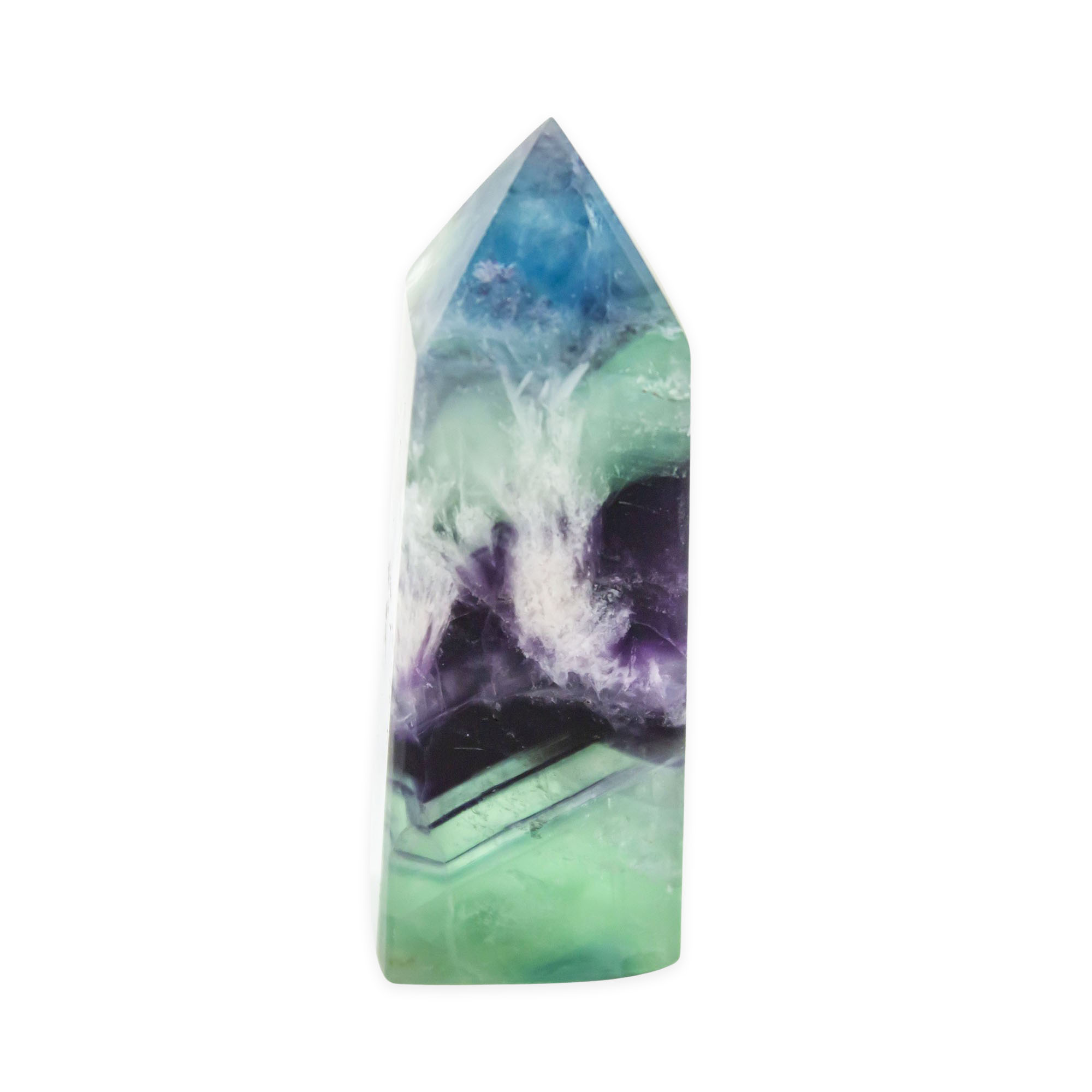 Feather Fluorite Point - Crystal Vaults