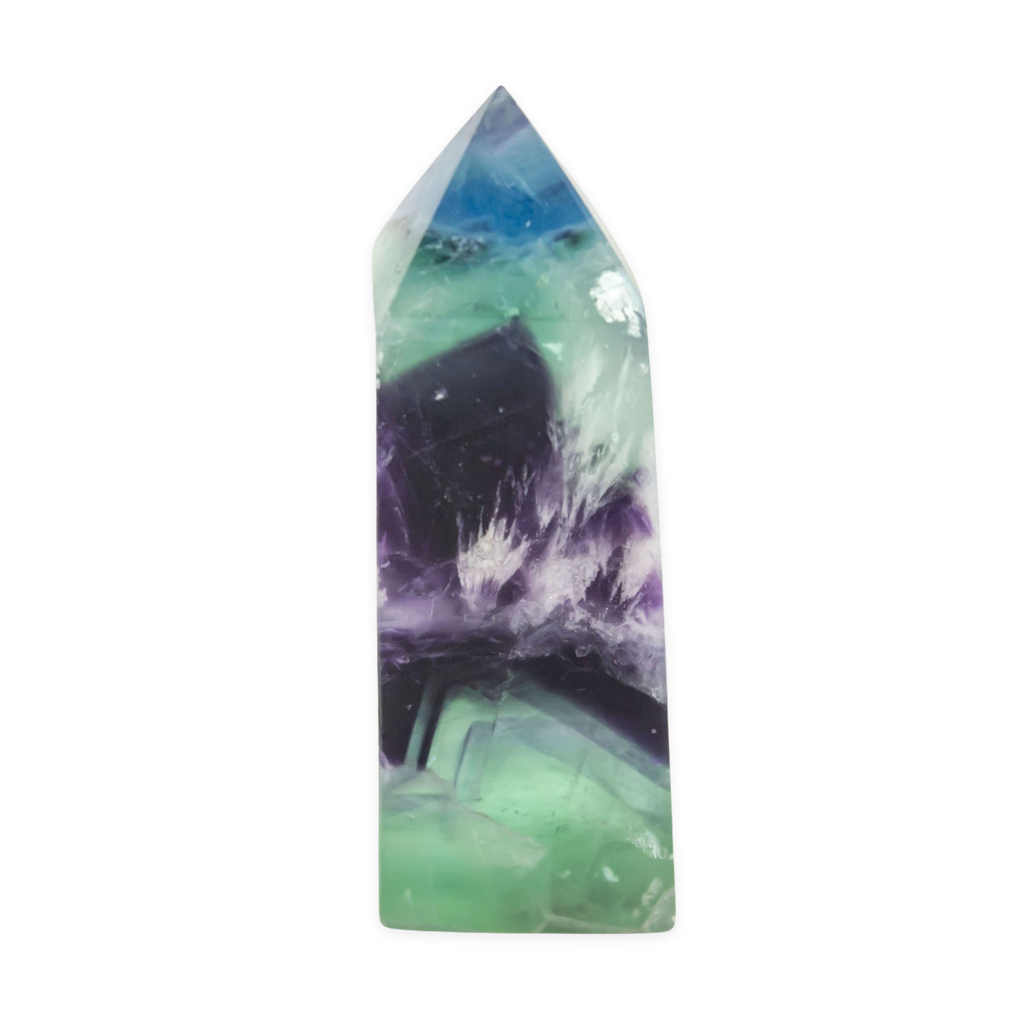 Feather Fluorite Point - Crystal Vaults