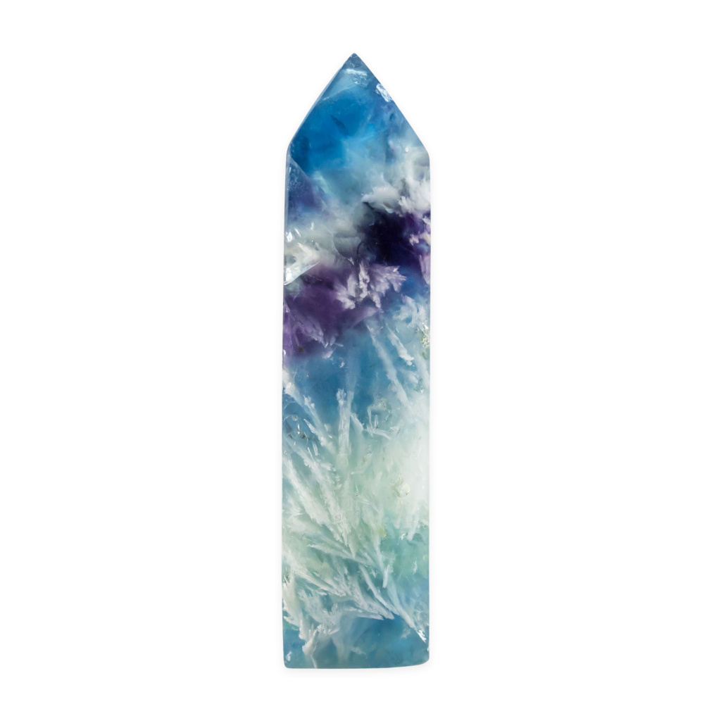 Feather Fluorite Point - Crystal Vaults