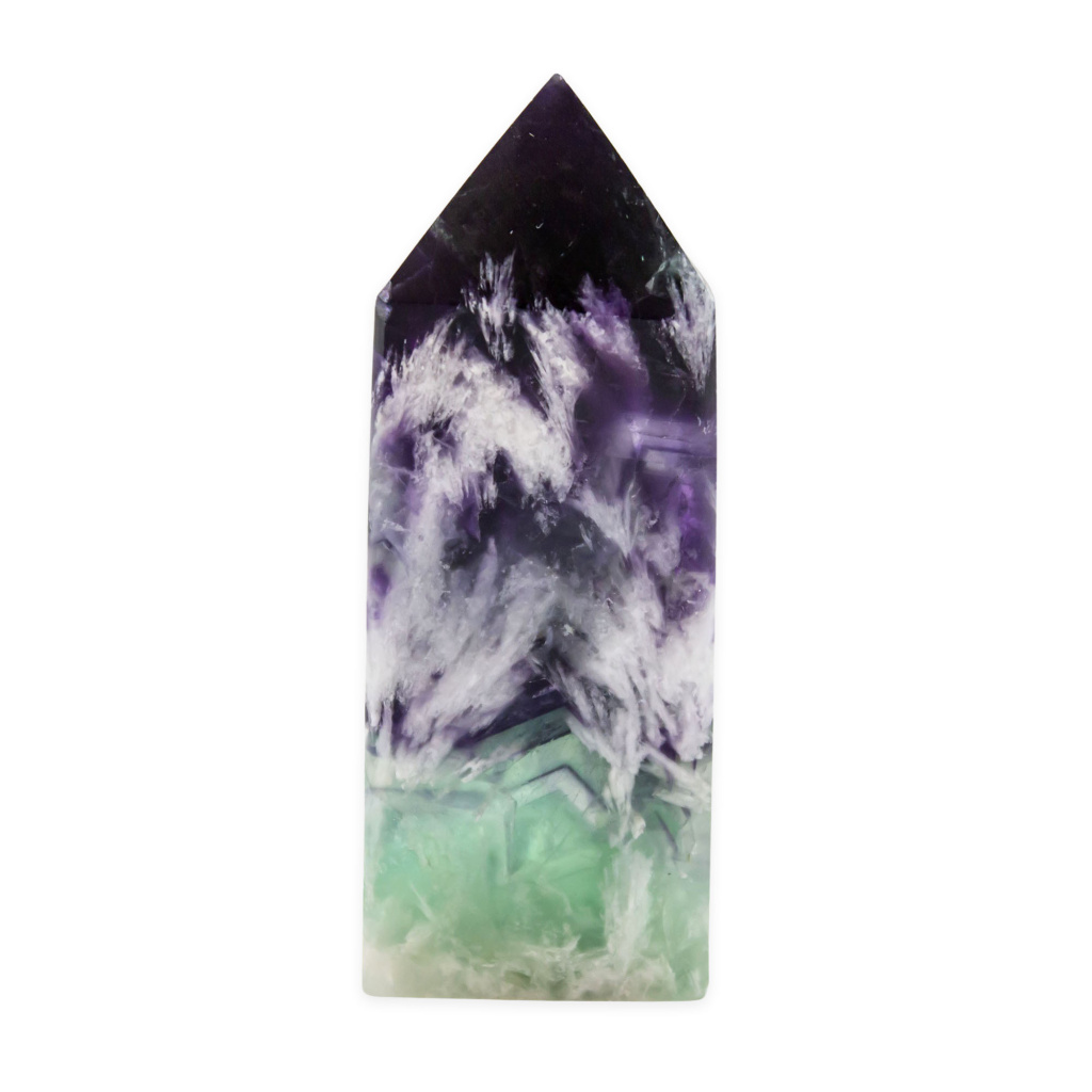 Feather Fluorite Point - Crystal Vaults