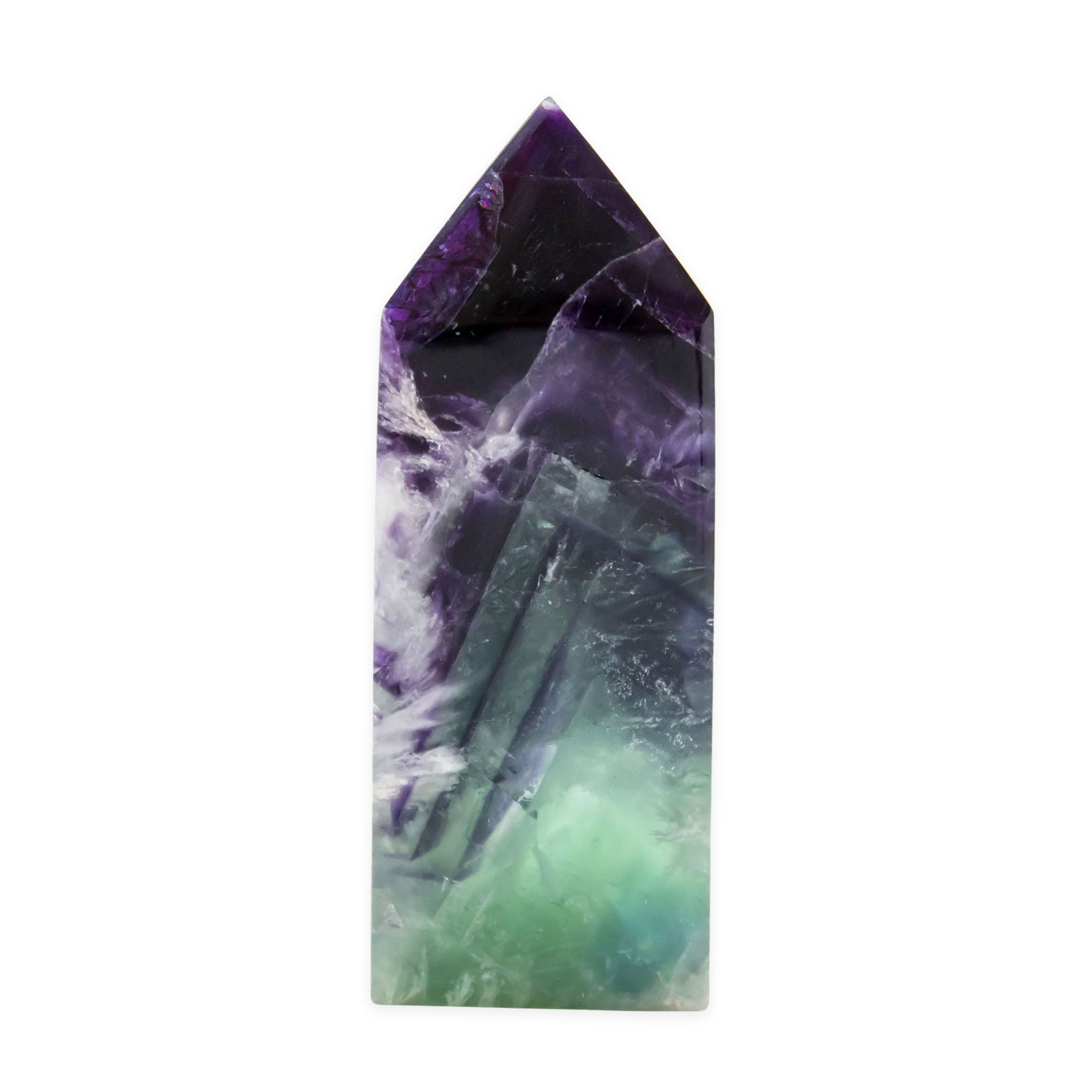 Feather Fluorite Point - Crystal Vaults