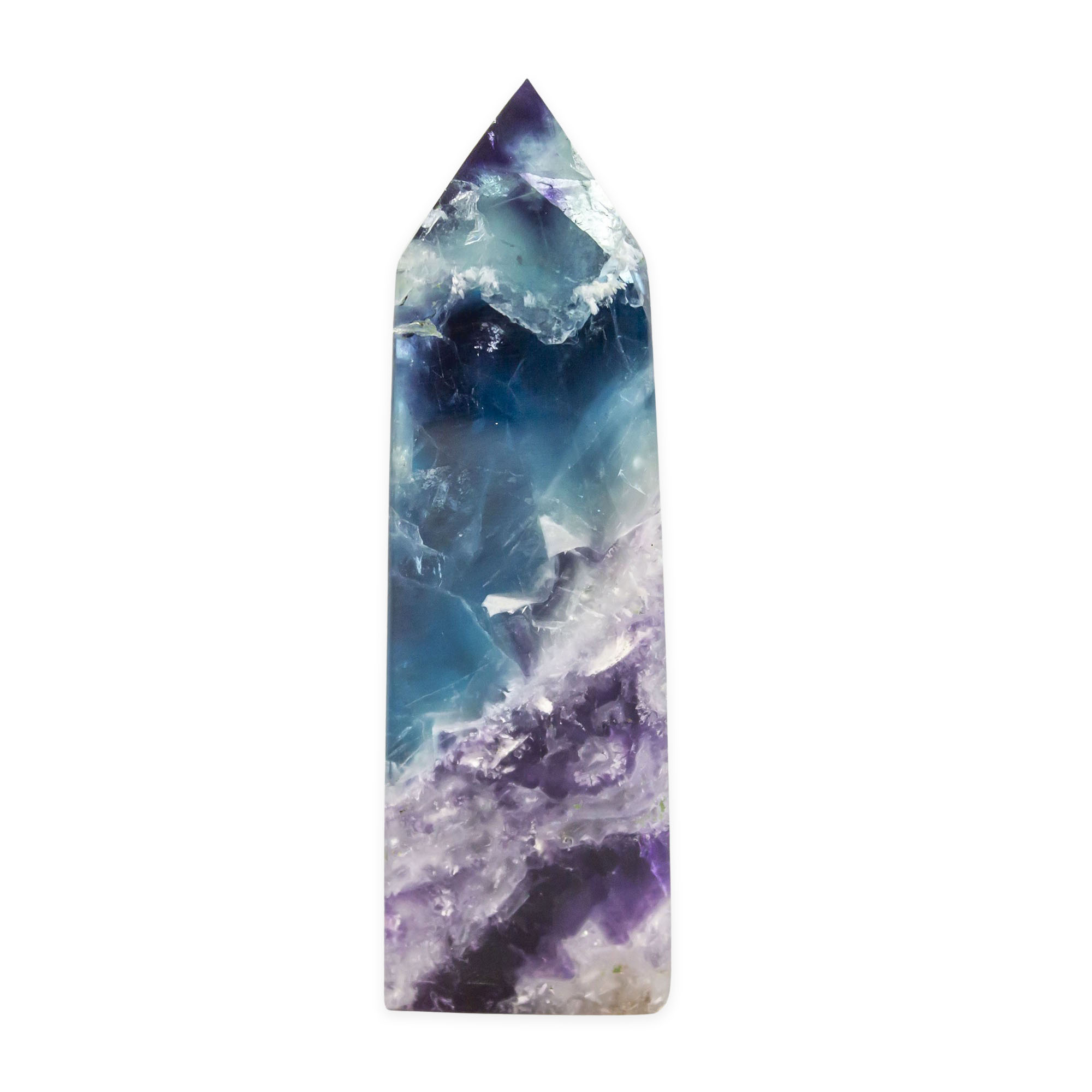 Feather Fluorite Point - Crystal Vaults