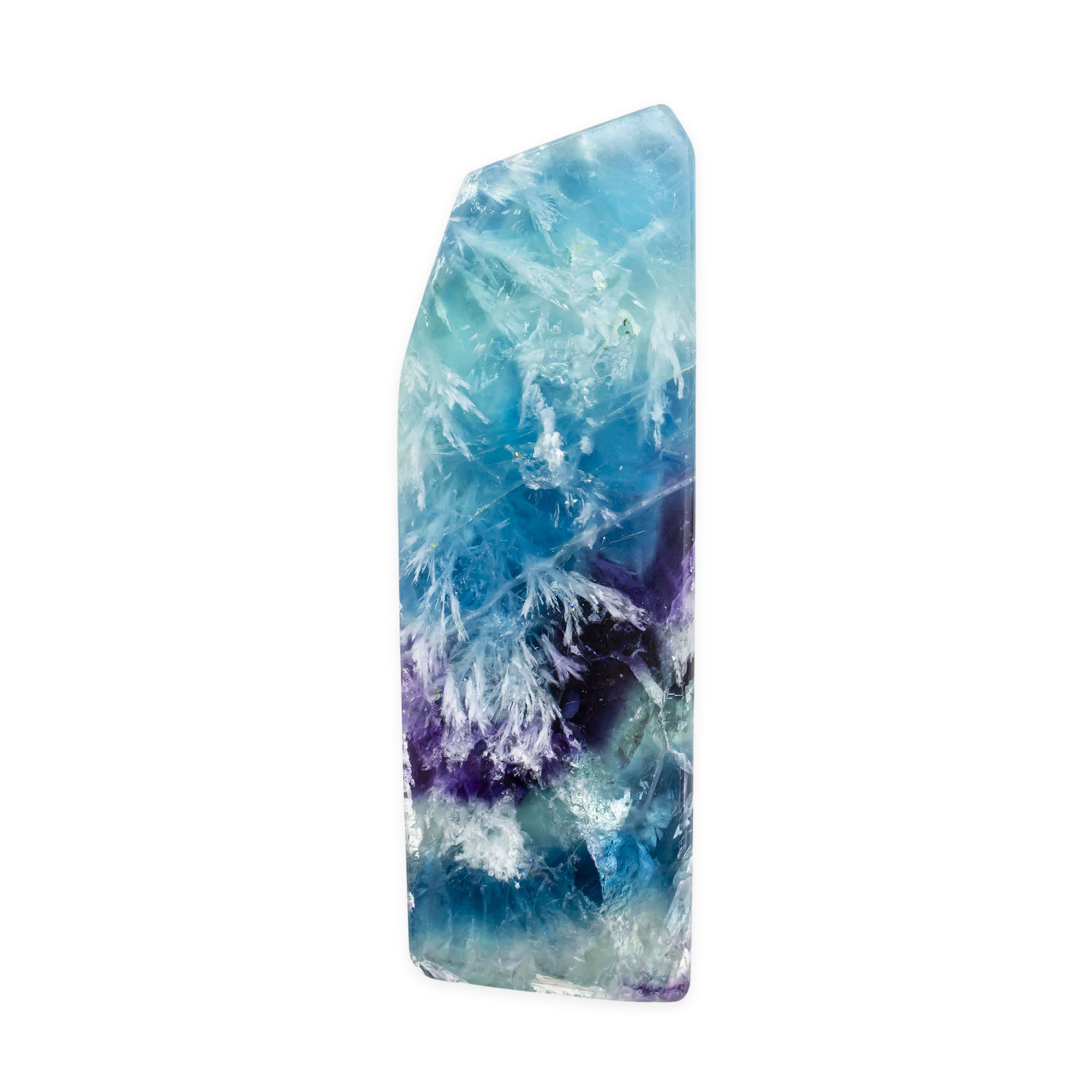 Feather Fluorite Slab - Crystal Vaults