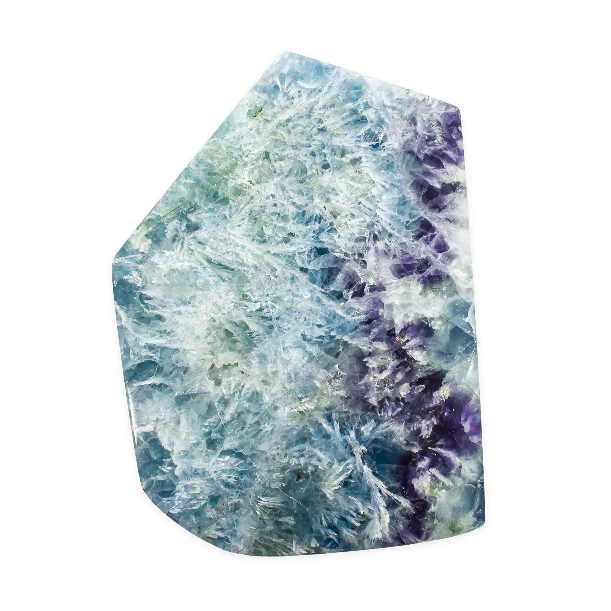Feather Fluorite Slab - Crystal Vaults