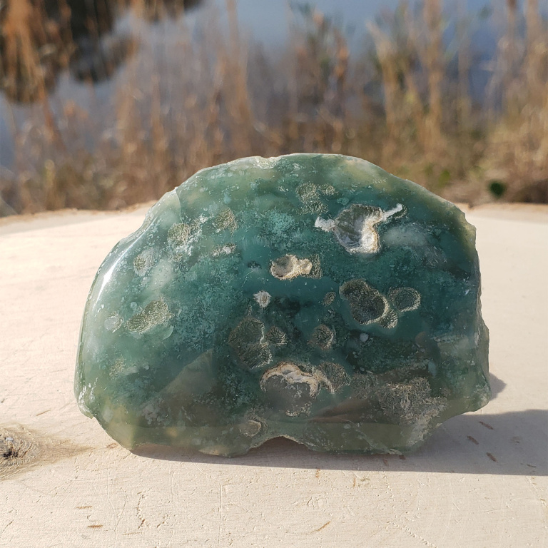 Mtorolite Chrome Chrysoprase Plate - Crystal Vaults