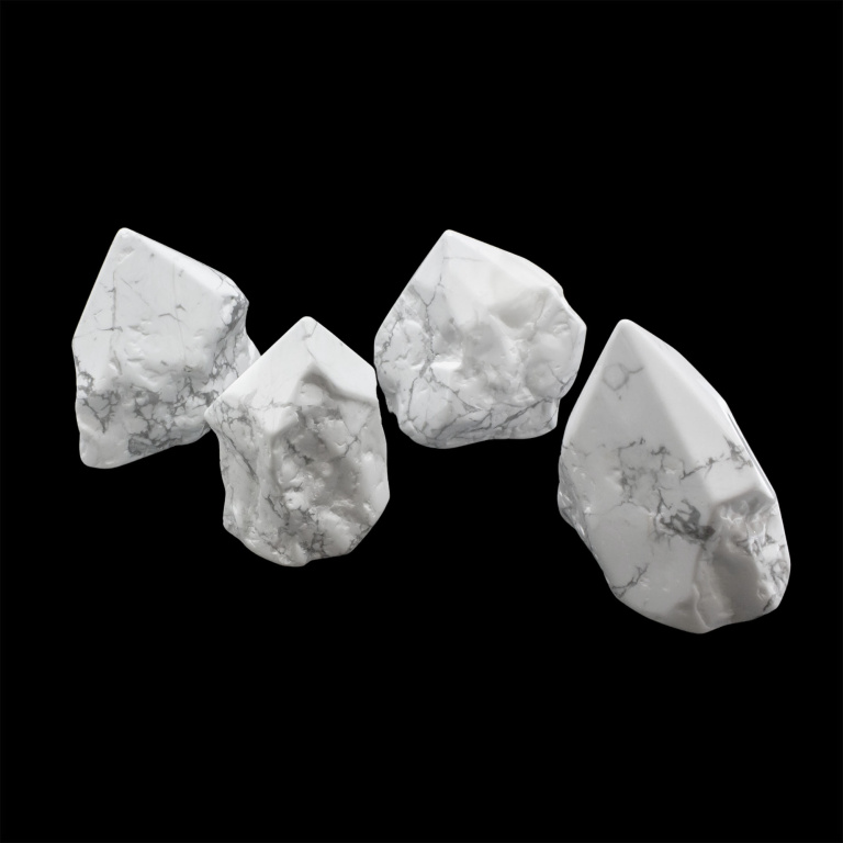 Top Polished Howlite Point - Crystal Vaults