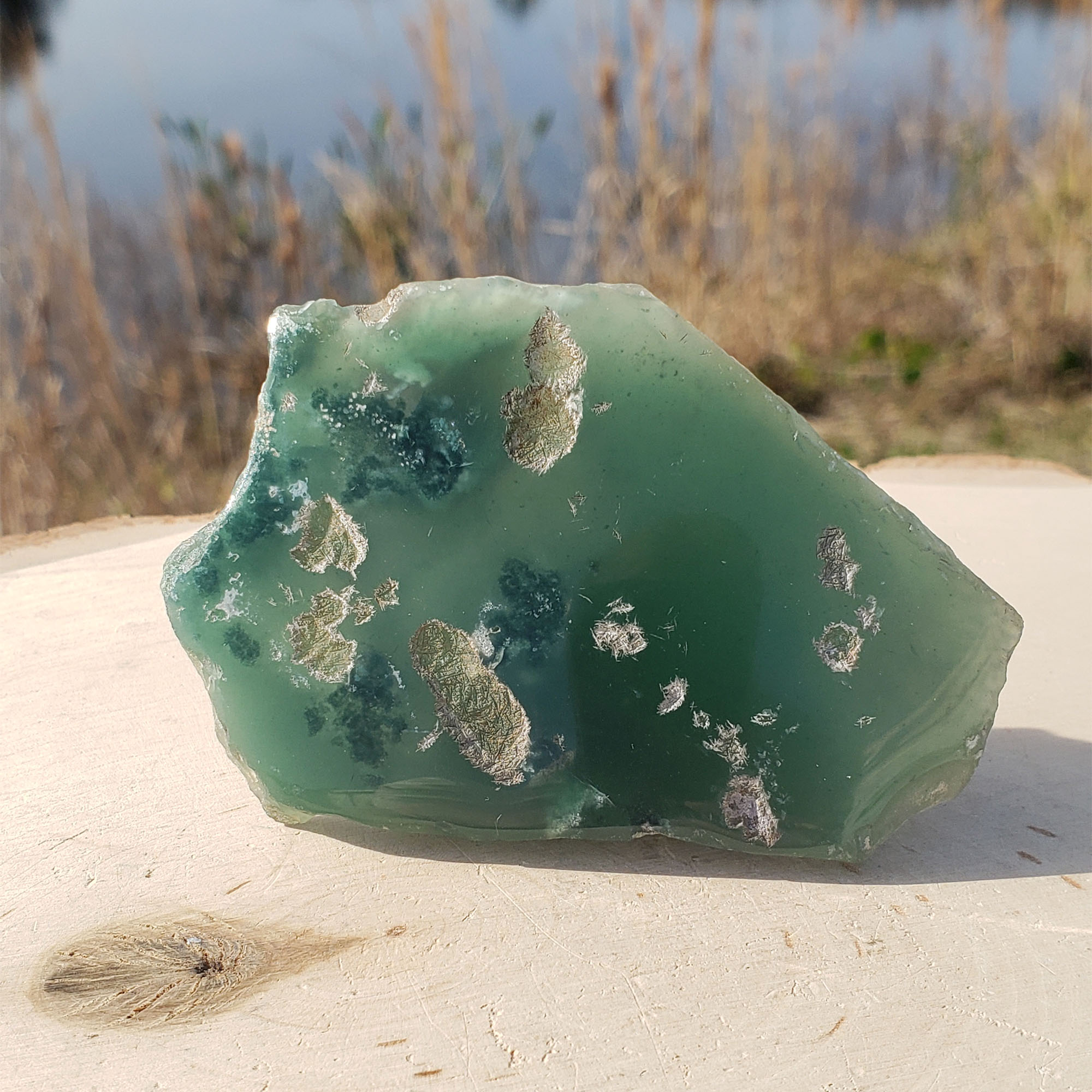 Mtorolite Chrome Chrysoprase Plate - Crystal Vaults