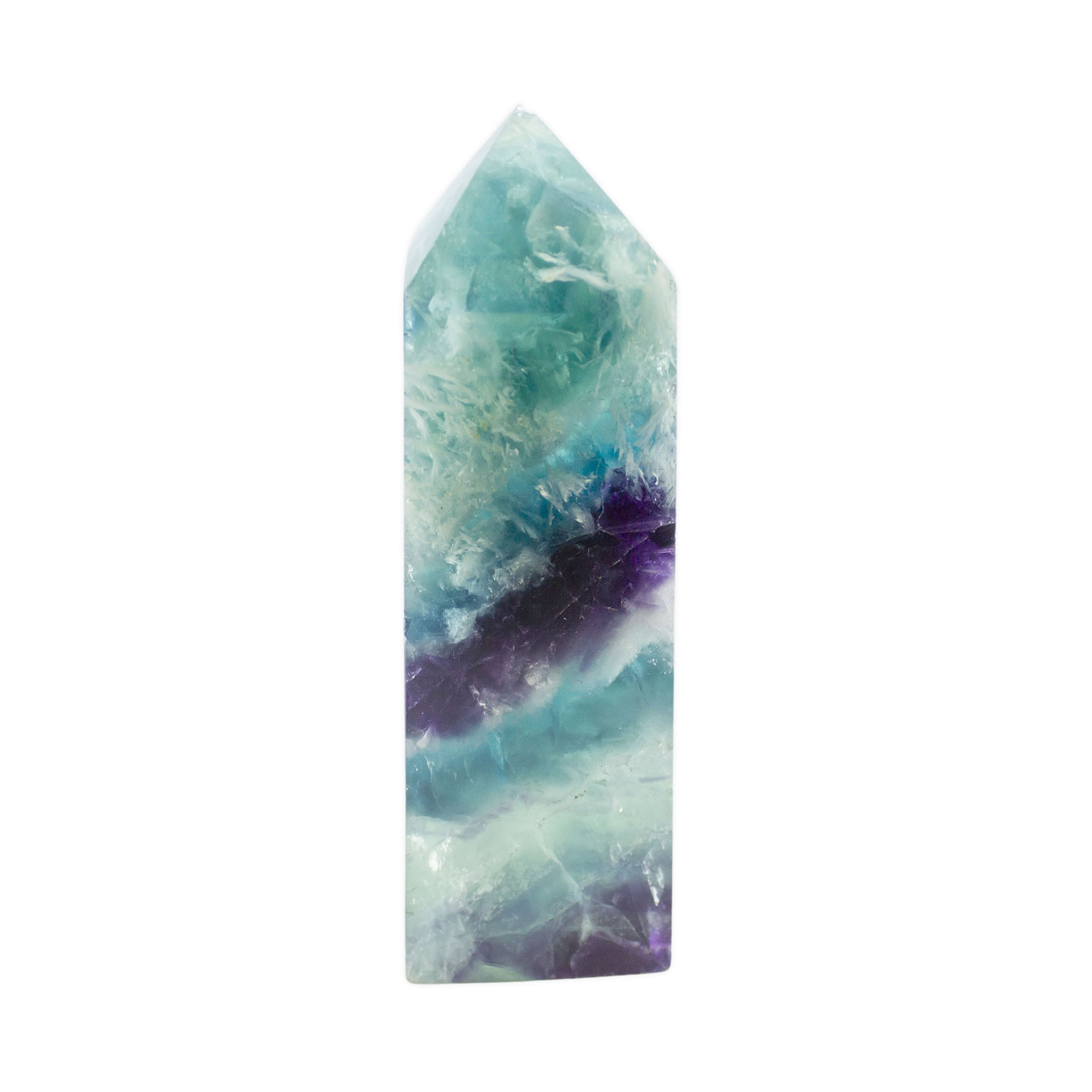 Feather Fluorite Point - Crystal Vaults