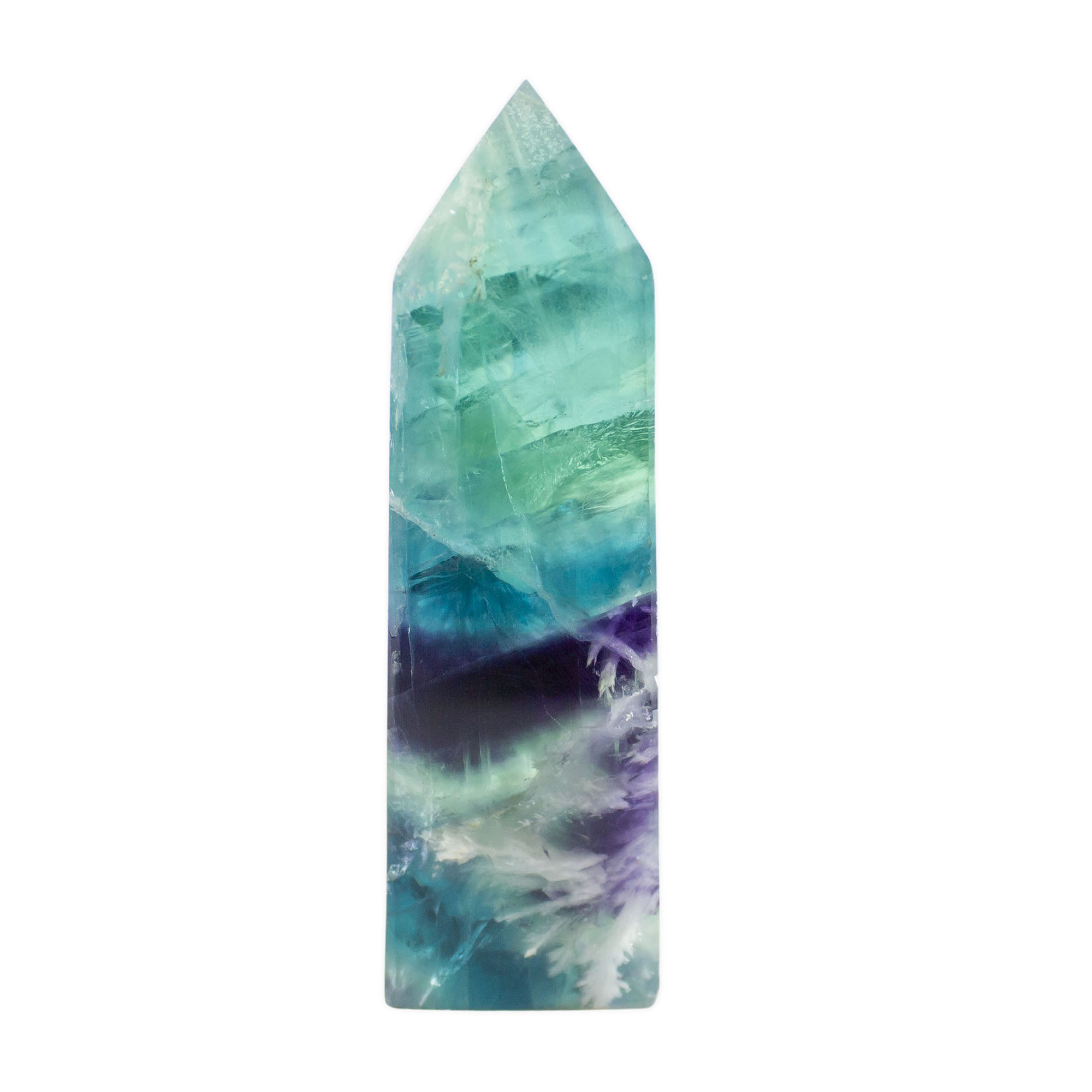 Feather Fluorite Point - Crystal Vaults