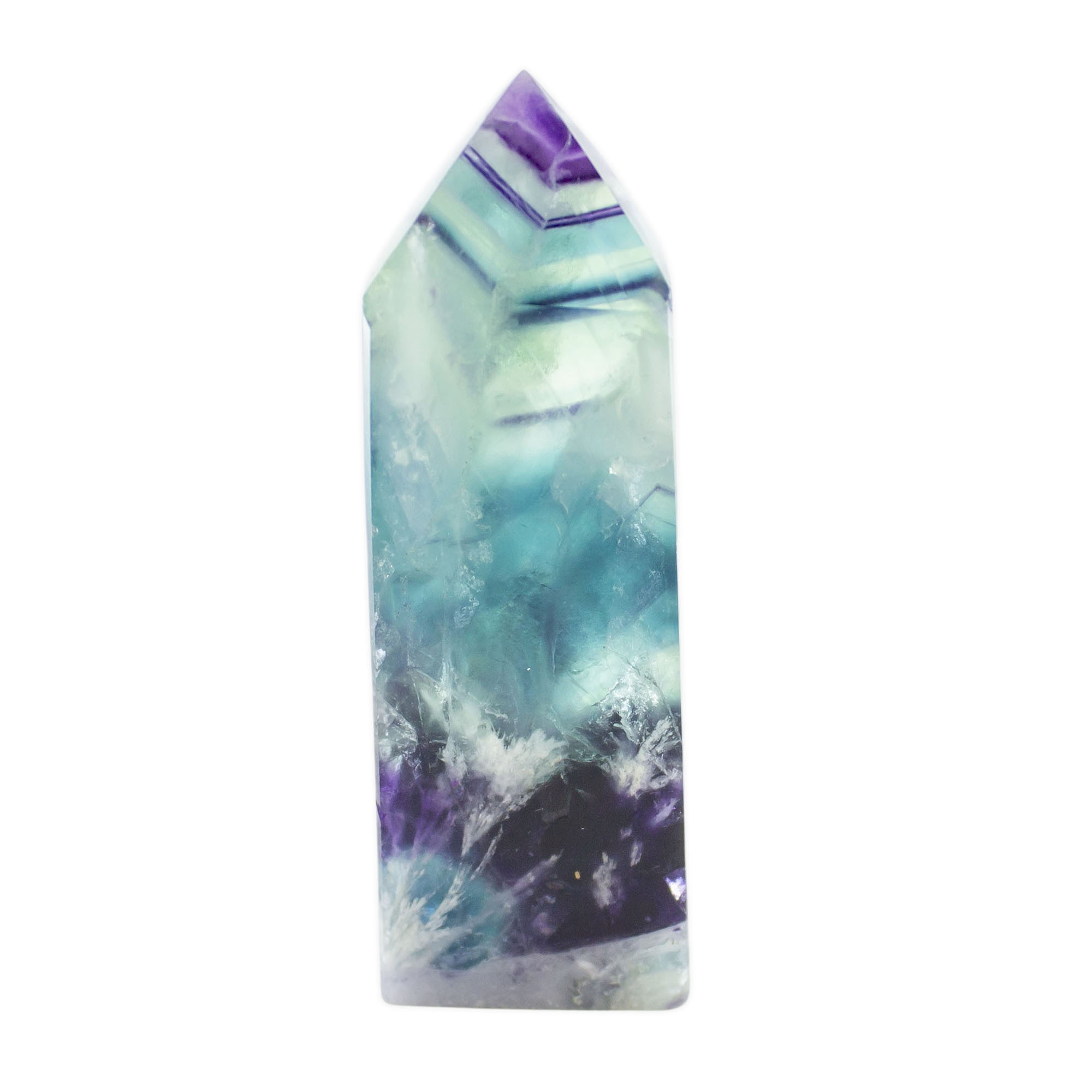 Feather Fluorite Point - Crystal Vaults